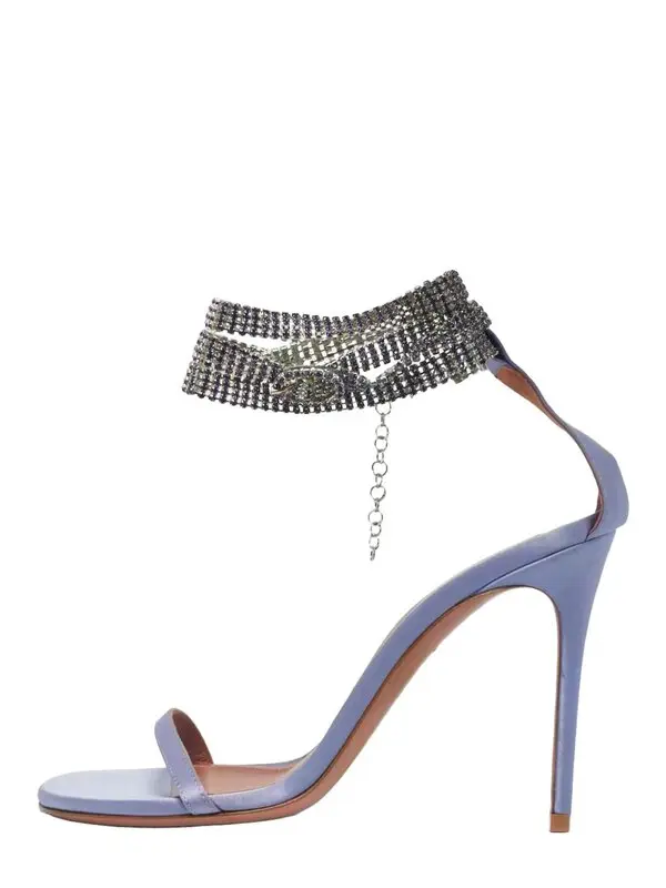 Amina Muaddi Crystal-embellished Sandals - Purple