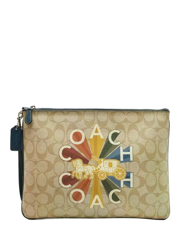 COACH® Radial Rainbow Signature Wristlet - Neutrals