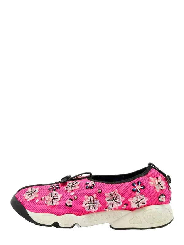 Dior Floral Embellished Trainers - Pink