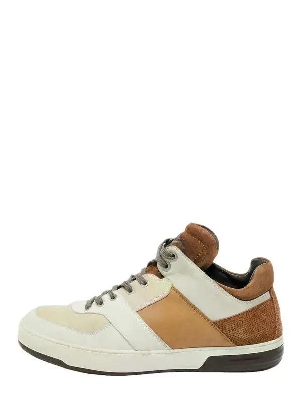 FERRAGAMO Monroe Nubuck Leather Sneakers - Neutrals