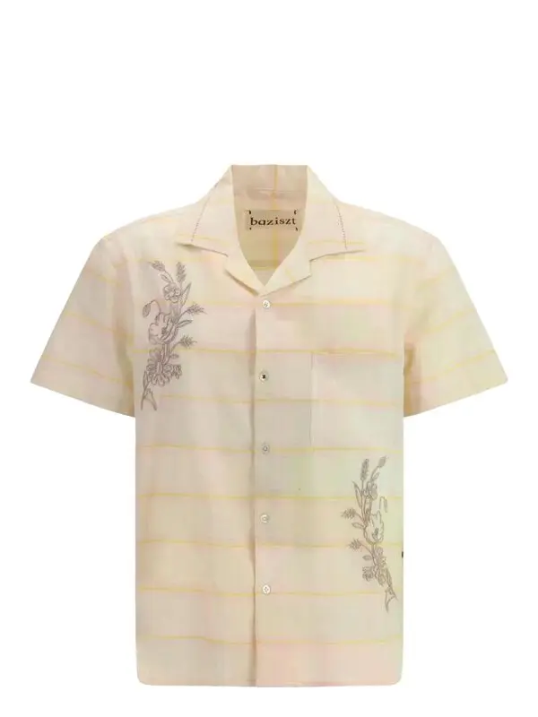 BAZISZT Provence Embroidered Shirt - Neutrals