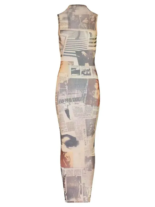 Jean Paul Gaultier Printed Maxi Dress - Neutrals
