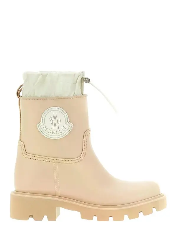 Moncler Kickstream Logo-patch Rain Boots - Neutrals