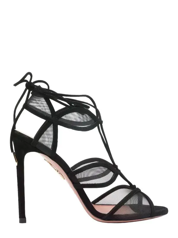 AQUAZZURA Lace-up Heeled Sandals - Black