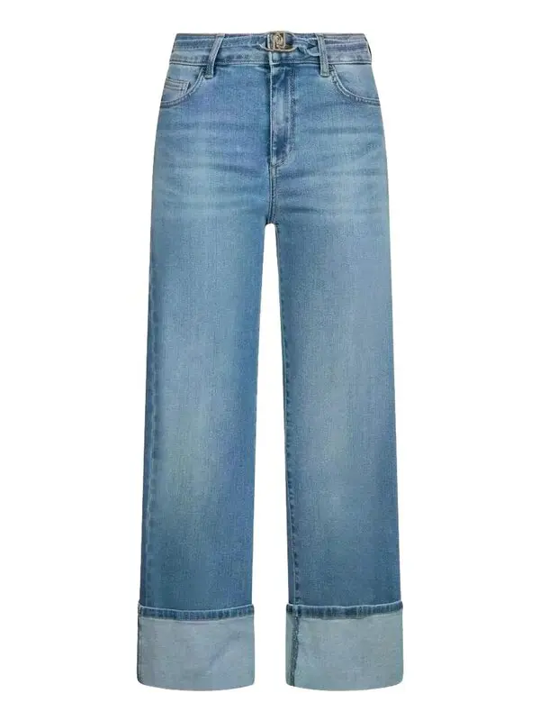 Liu Jo Belted Cuffed-hem Jeans - Blue