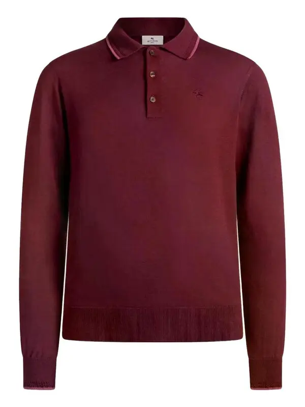 Etro Pegaso-embroidery Polo Shirt - Red