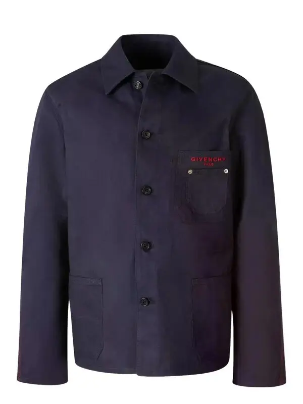 Givenchy Couture Seam Button-up Overshirt - Blue