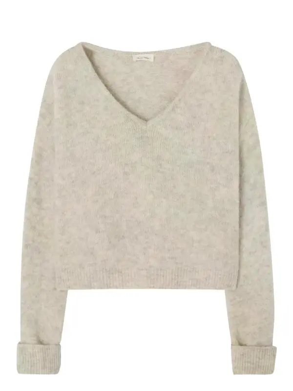 American Vintage V-neck Knitted Sweater - Neutrals