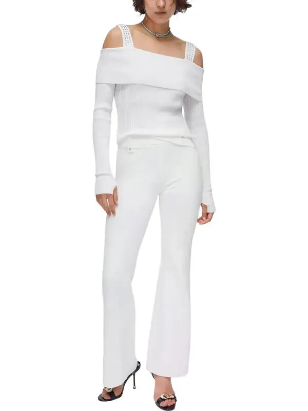 Liu Jo Studded Off-the-shoulder Sweater - White