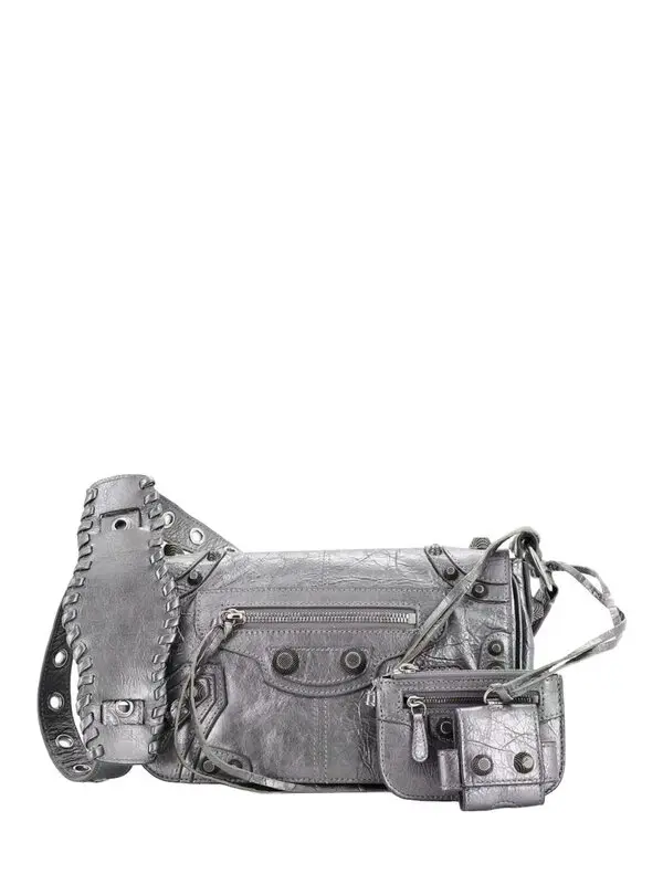 Balenciaga Le Cagole Giant Studs Xs Crossbody Bag - Silver