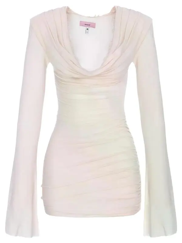 MANURI Alma Mini Dress - Neutrals