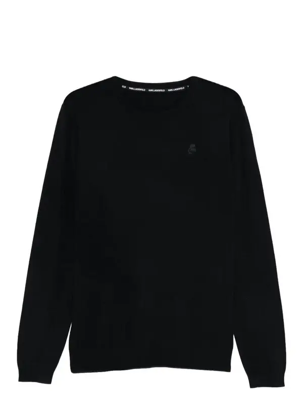 Karl Lagerfeld Crew Neck Sweater - Blue