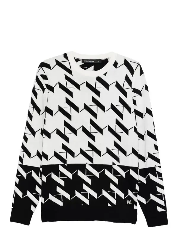 Karl Lagerfeld Patterned Sweater - White