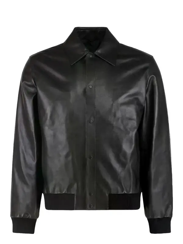 Fendi Leather Blouson Jacket - Black