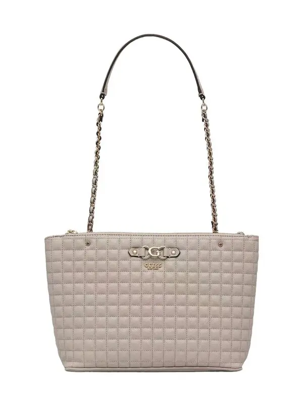 Guess Nadira Quilted Shoulder Bag - Neutrals