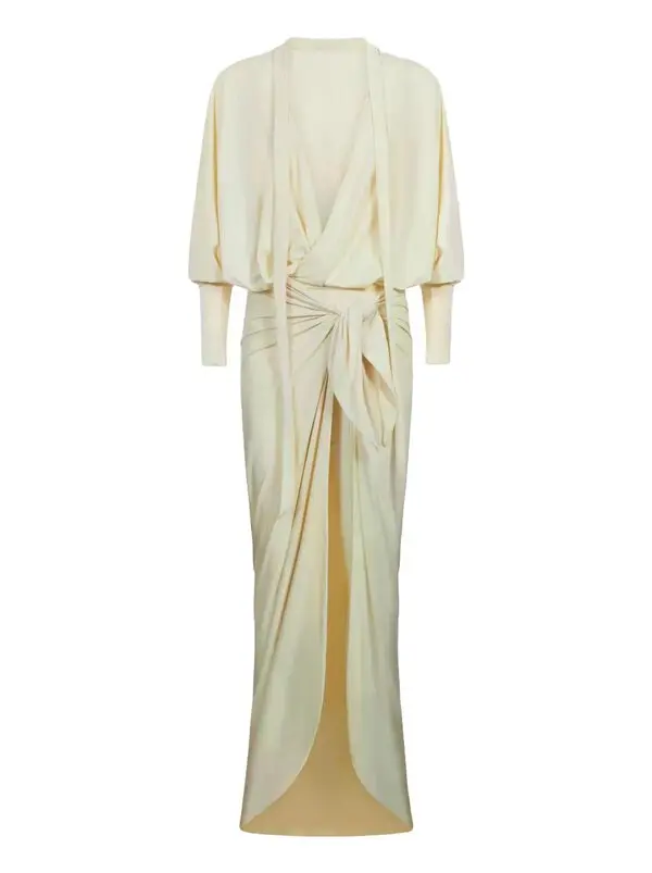 TALLER MARMO Long-sleeved Swimsuit With Tie Detailing - Neutrals