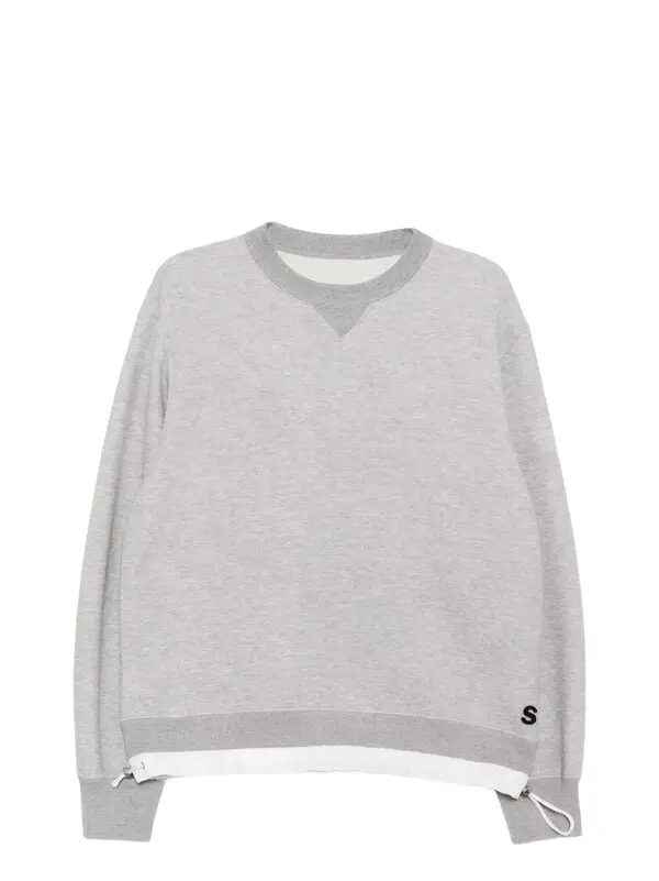 Sacai Logo-patched Sweatshirt - Grey