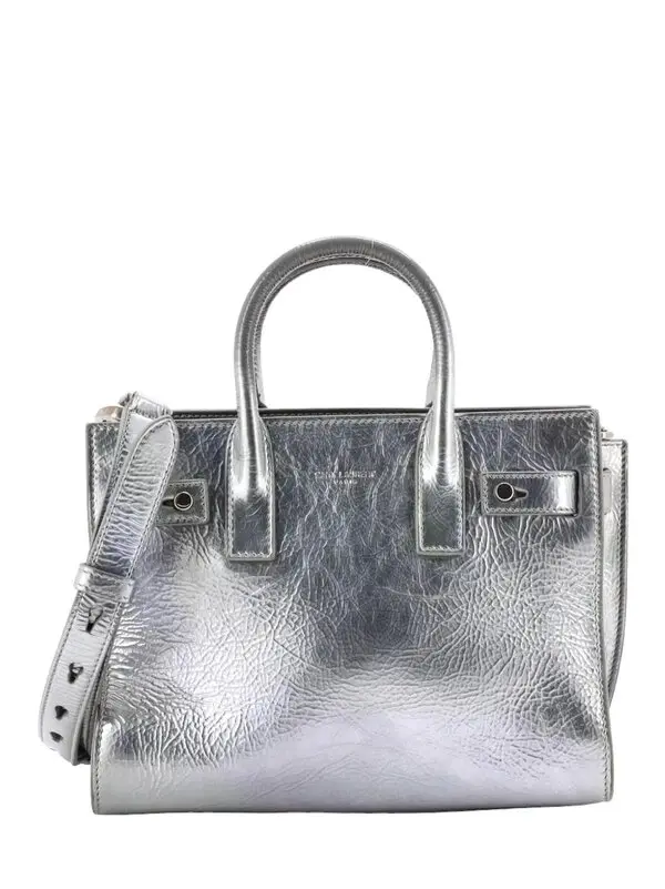 Saint Laurent Sac De Jour Souple Nano Tote - Silver