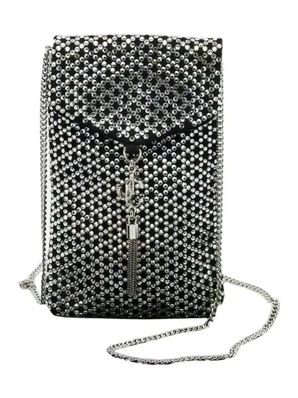 JIMMY CHOO Crystal-embellished Crossbody Bag - Black