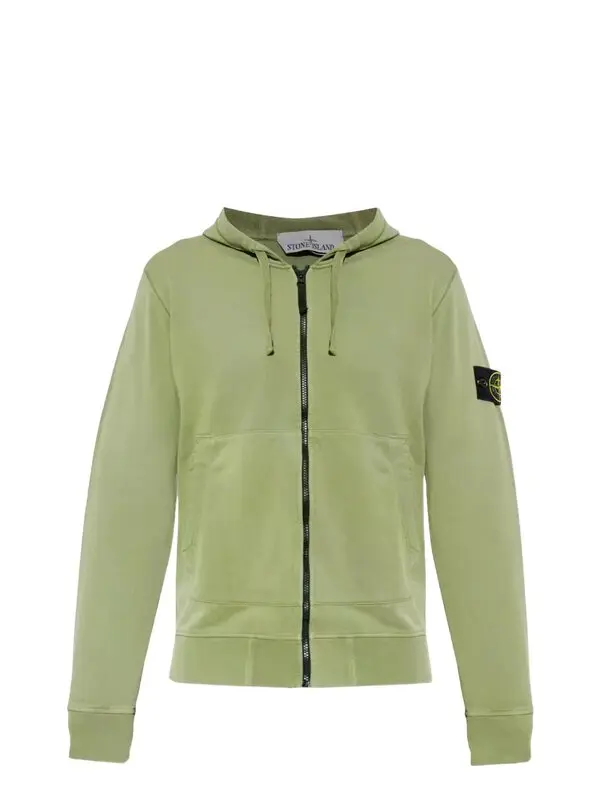 Stone Island Zip-up Hoodie - Green