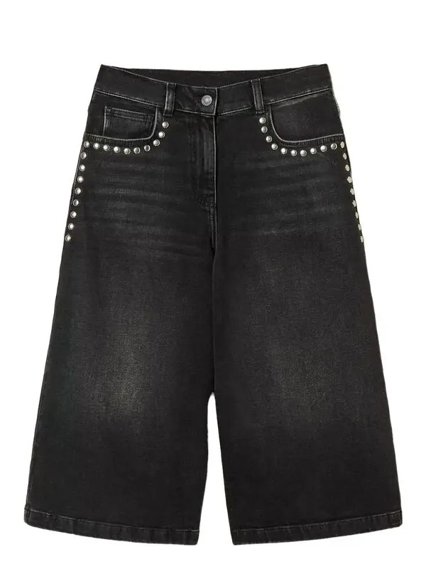 TWINSET Studded Bermuda Shorts - Black