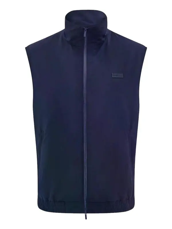 FERRAGAMO Sporty Zip Gilet - Blue