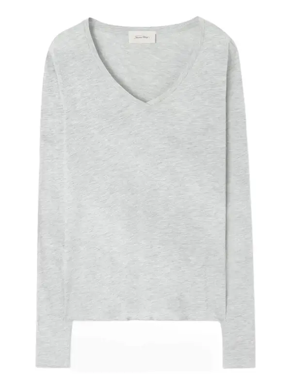 American Vintage Jacksonville V-neck T-shirt - Grey