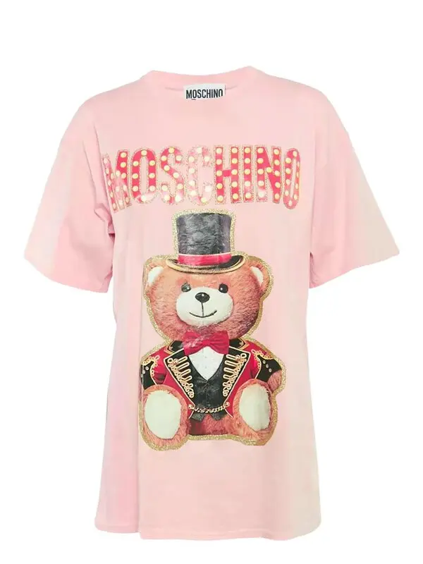 Moschino Teddy-print T-shirt - Pink