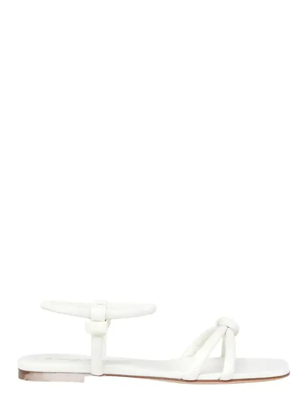 GIANVITO ROSSI Juno Knotted Flat Sandals - White