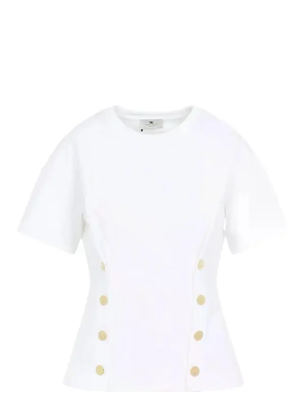 Elisabetta Franchi Button-detail Top - White