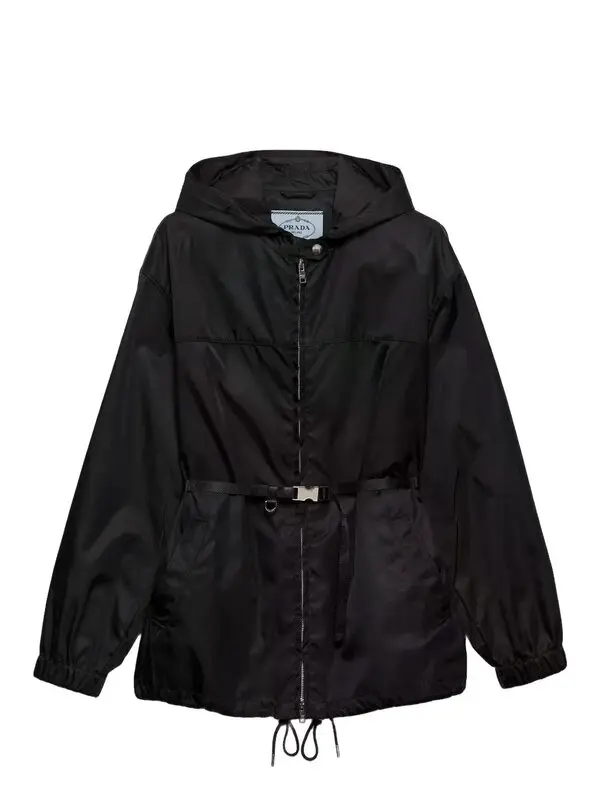 Prada Hooded Re-nylon Jacket - Black