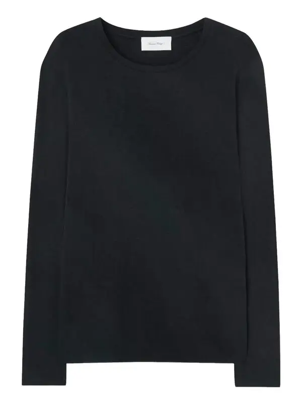 American Vintage Long-sleeve Round-neck T-shirt - Black