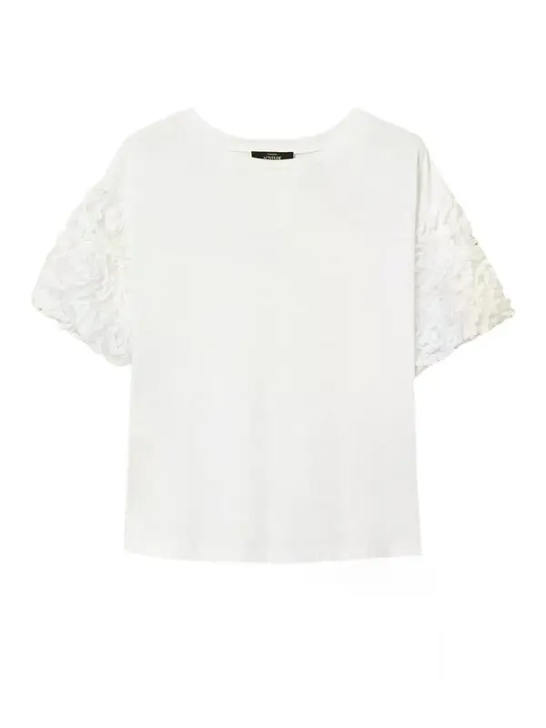 TWINSET Floral-sleeves T-shirt - White