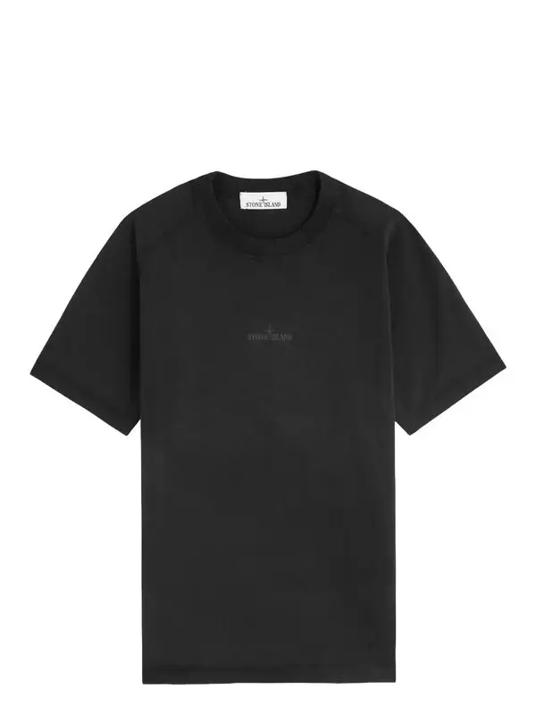 Stone Island Small-logo Compass-detail T-shirt - Black