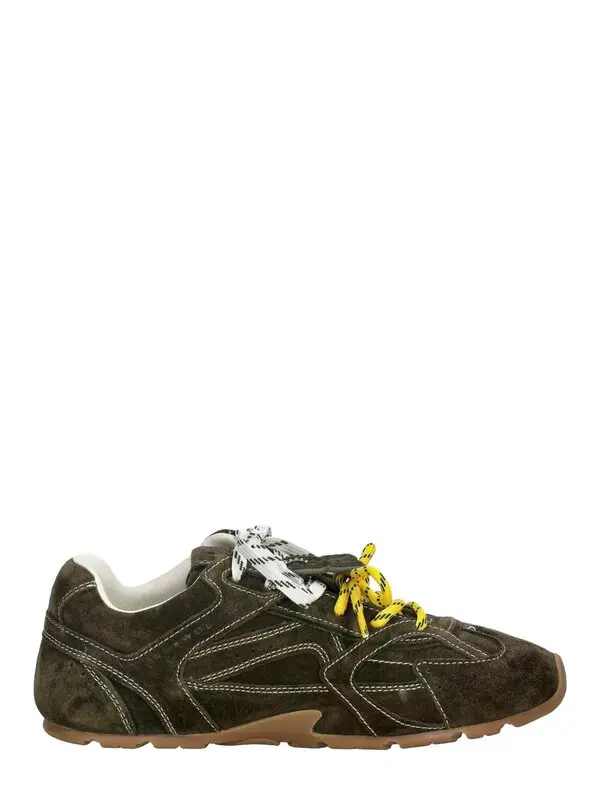NOKWOL Atlas Contrast-stitch Sneakers - Brown