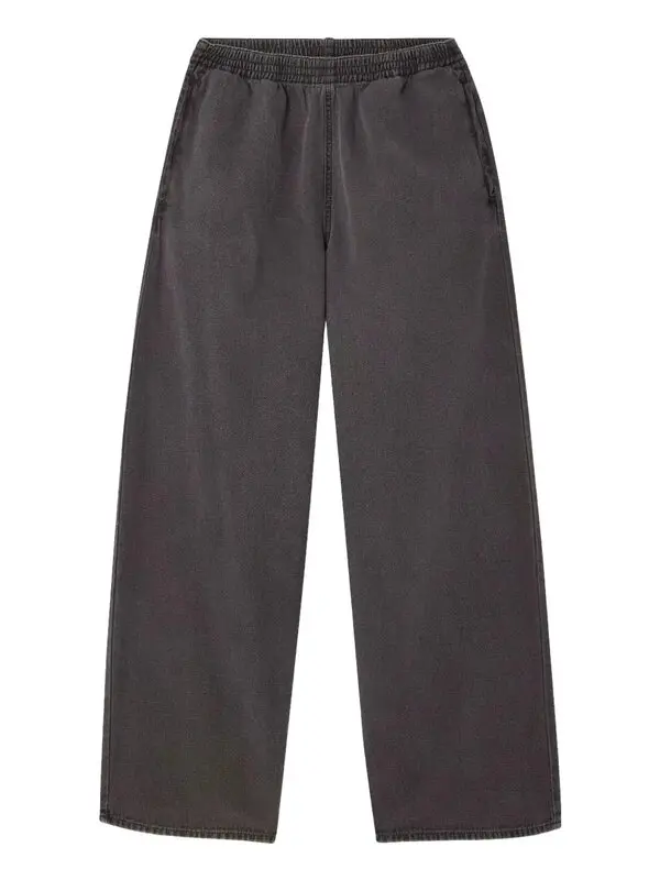 American Vintage Elasticated Straight Trousers - Grey