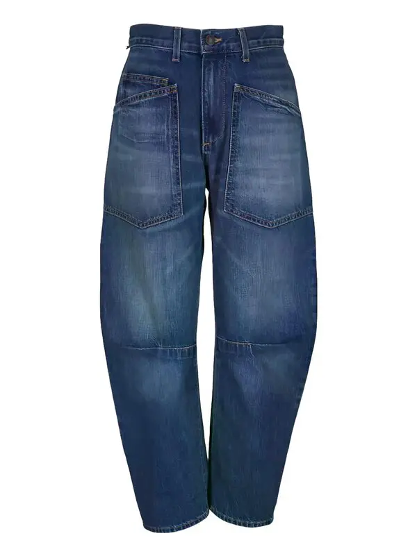 NILI LOTAN Shon Bedford Patch-pocket Jeans - Blue