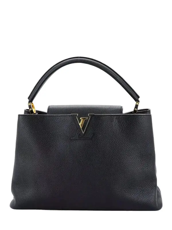 LOUIS VUITTON Capucines Gm Satchel - Black