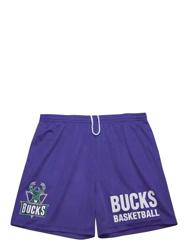 Mitchell & Ness Milwaukee Bucks Hardwood Classics Gameday Shorts - Purple