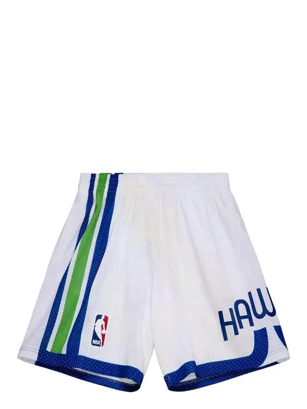 Mitchell & Ness Nba Atlanta Hawks 1970 Shorts - White