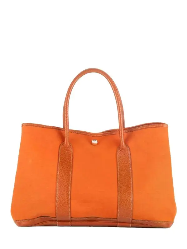 Hermès Leather-trimmed Tote Bag - Orange