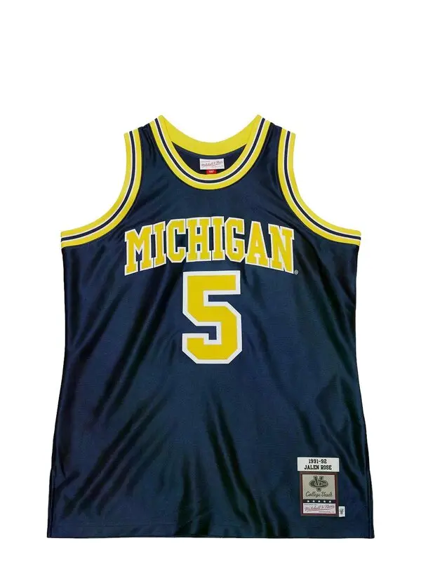Mitchell & Ness Ncaa Michigan 1991 Jalen Rose Tank Top - Blue