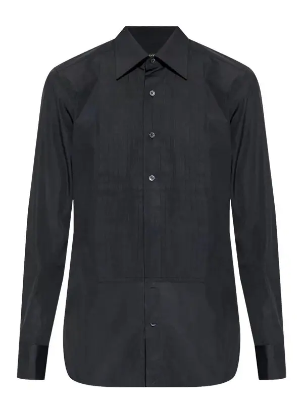 TOM FORD Pleated Shirt - Black