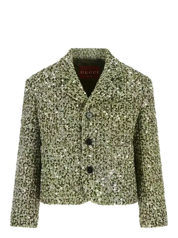 Gucci Sequin-embellished Jacket - Green