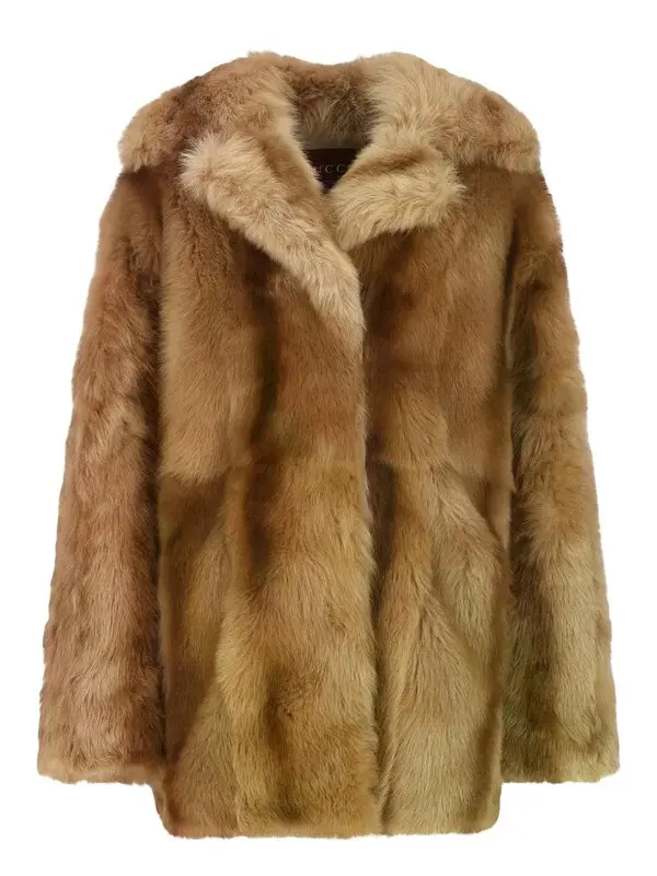 Gucci Shearling Coat - Brown