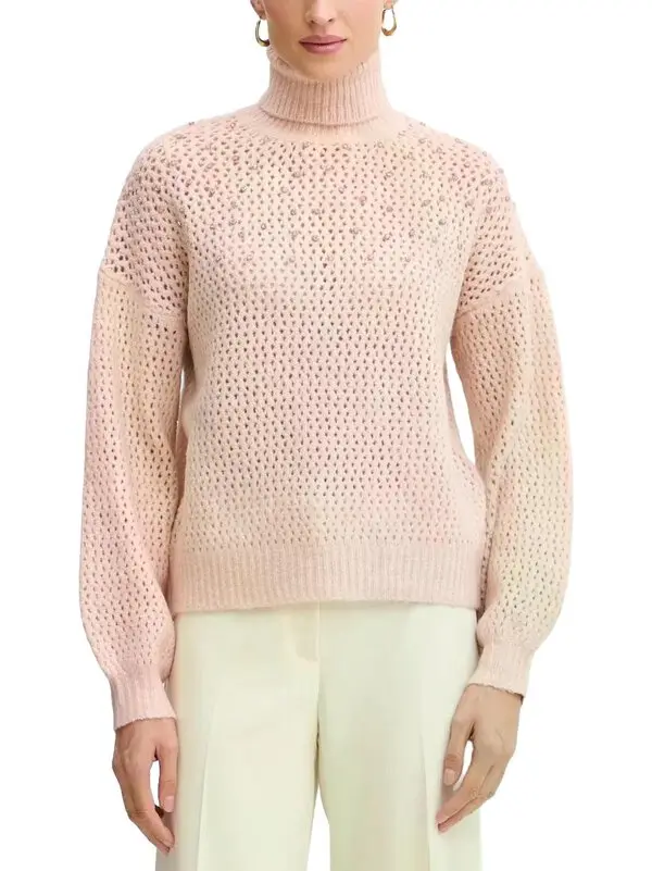 FRACOMINA Crystal-embellished Roll-neck Sweater - Pink