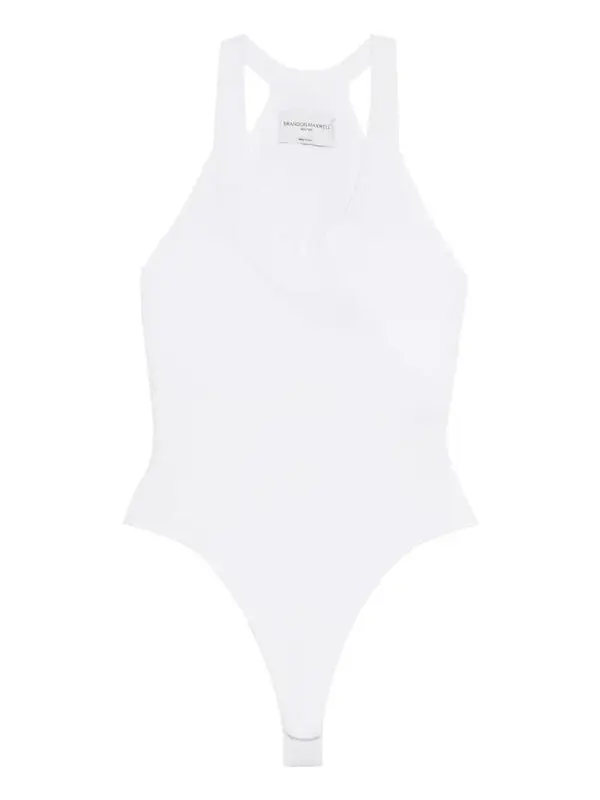 Brandon Maxwell Ribbed Bodysuit - White