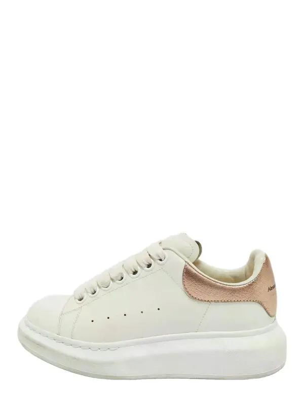 Alexander McQueen Oversized Sole Leather Trainers - White
