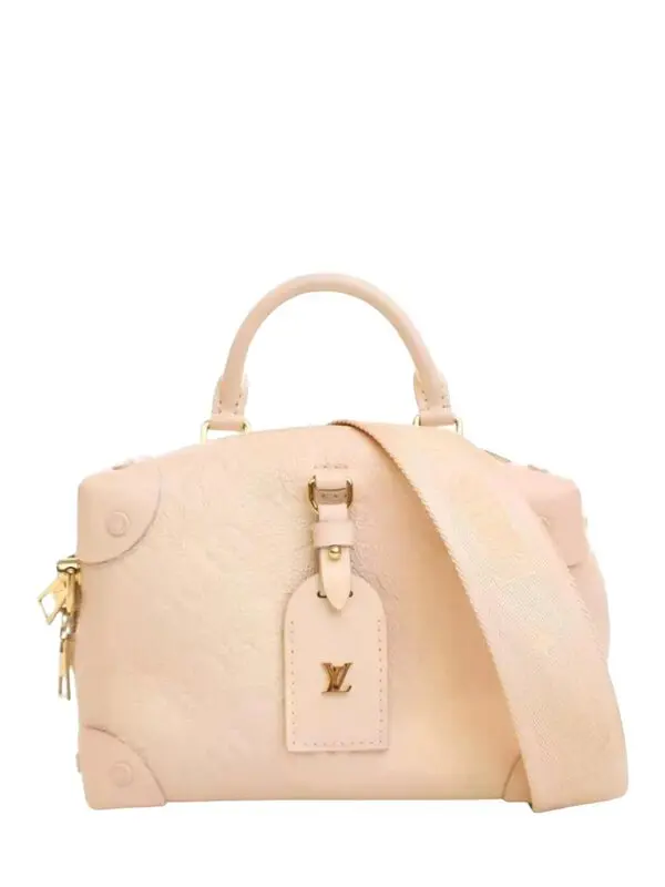 LOUIS VUITTON 2021 Monogram Empreinte Petite Malle Souple Satchel - White