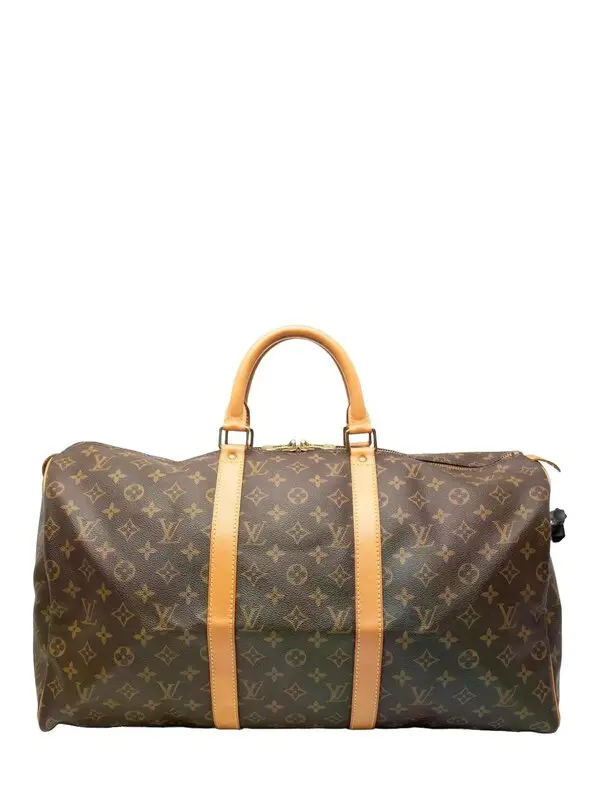 LOUIS VUITTON 1996 Monogram Keepall 50 Travel Bag - Brown